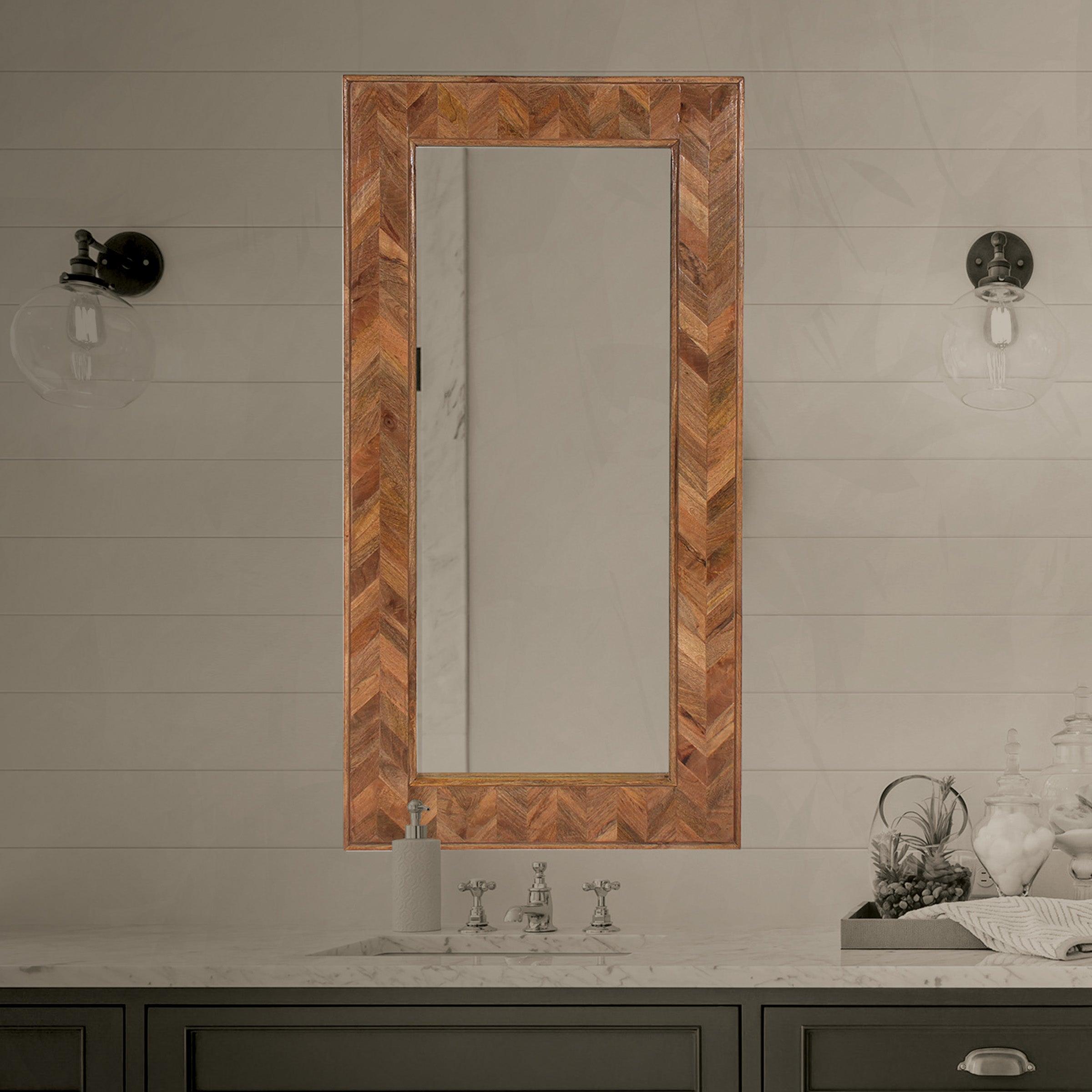 Valetta Rectangle Wall Mirror – Mango and Acacia